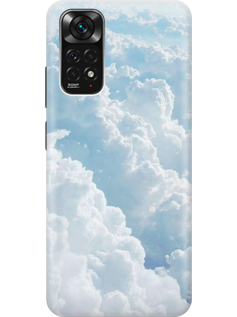 Силиконовый чехол на Xiaomi Redmi Note 11, Note 11S, Сяоми Редми Ноут 11, Ноут 11С с принтом "Кучевые облака"
