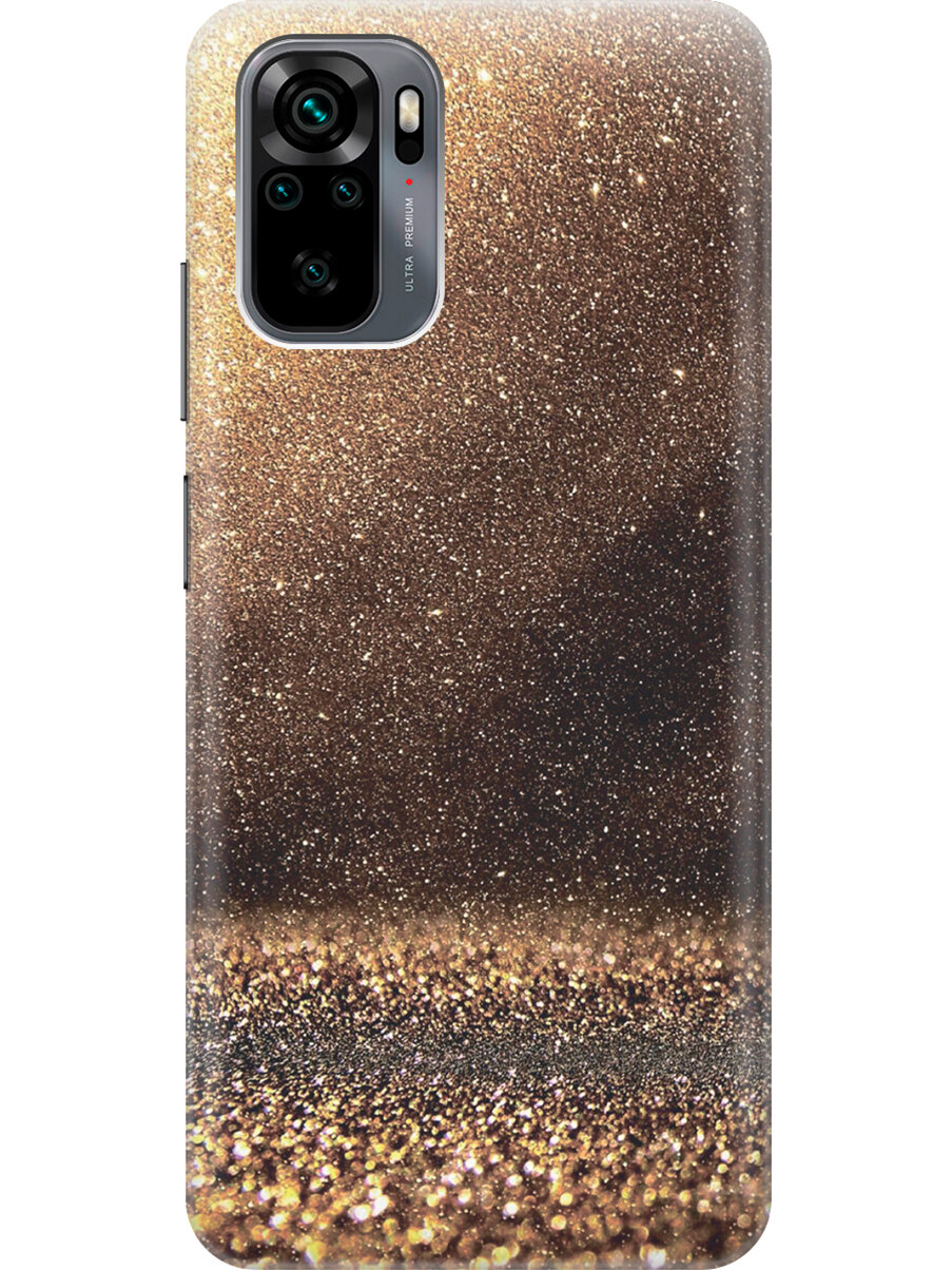 Силиконовый чехол на Xiaomi Redmi Note 10, Note 10S, Сяоми Редми Ноут 10, Ноут 10С с принтом "Золотая пыль"