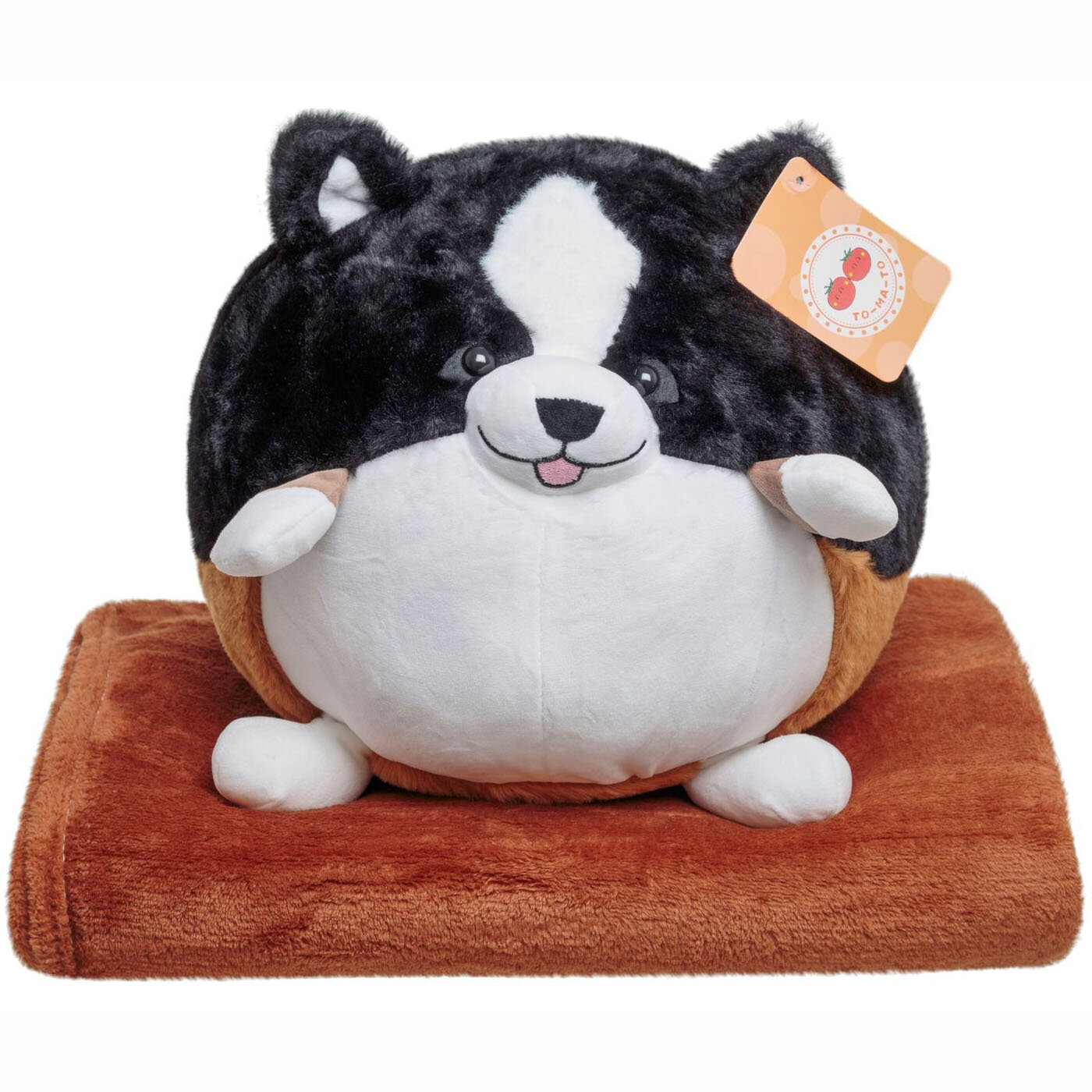 Мягкая игрушка Собака с пледом 35 см (черная) (DL503515007BK)