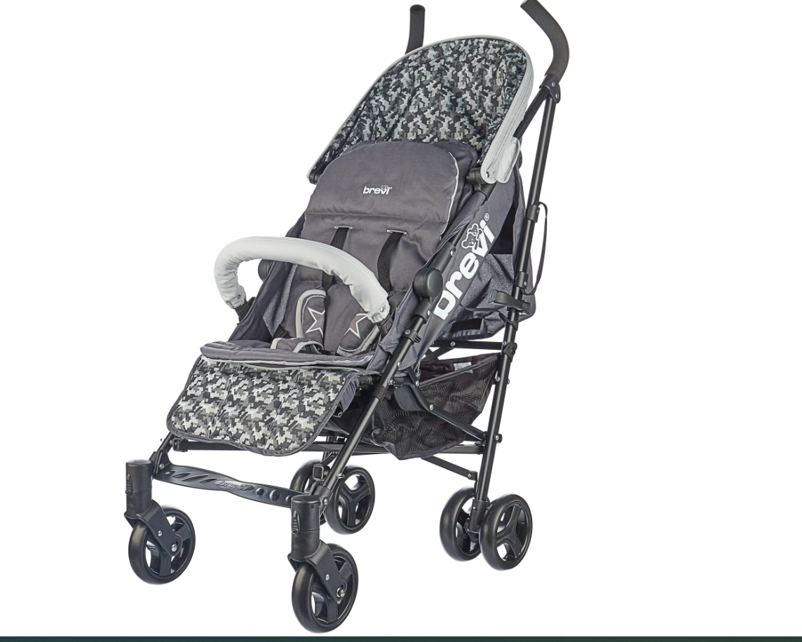 Коляска Brevi MARATHON 026, прогулочная, с бампером и солнцезащитным козырьком