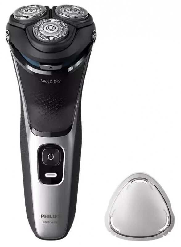 Philips Бритва роторная Philips S3143/00 реж. эл:3 питан: элек. сеть/аккум. черный/серебристый