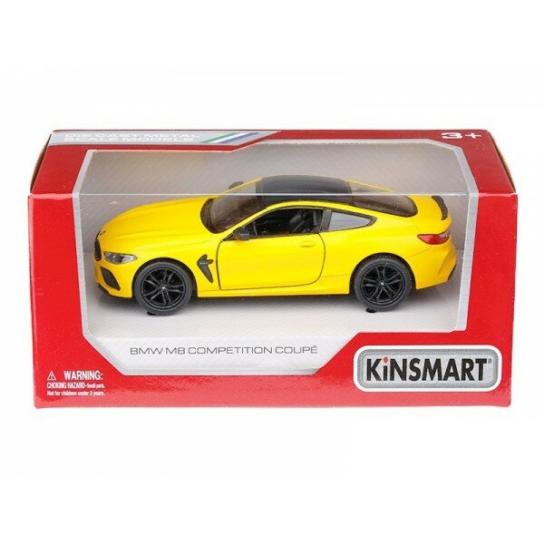 Машинка игрушечная Kinsmart BMW M8 Competition Coupe 1:38 (желтая), арт. КТ5425/4