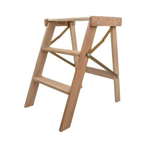Стремянка деревянная кардинал табурет 3 ступени, натуральный бук