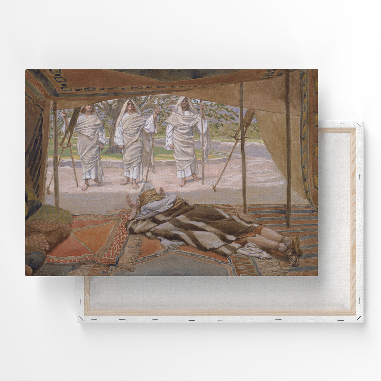 Картина на холсте, репродукция / Джеймс Тиссо - Abraham and the Three Angels / Размер 60 x 80 см