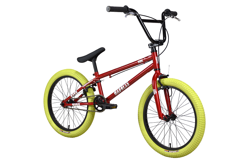 20" STARK Madness BMX 1 2024 (рама OS (one size), красный/серебристый/хаки)