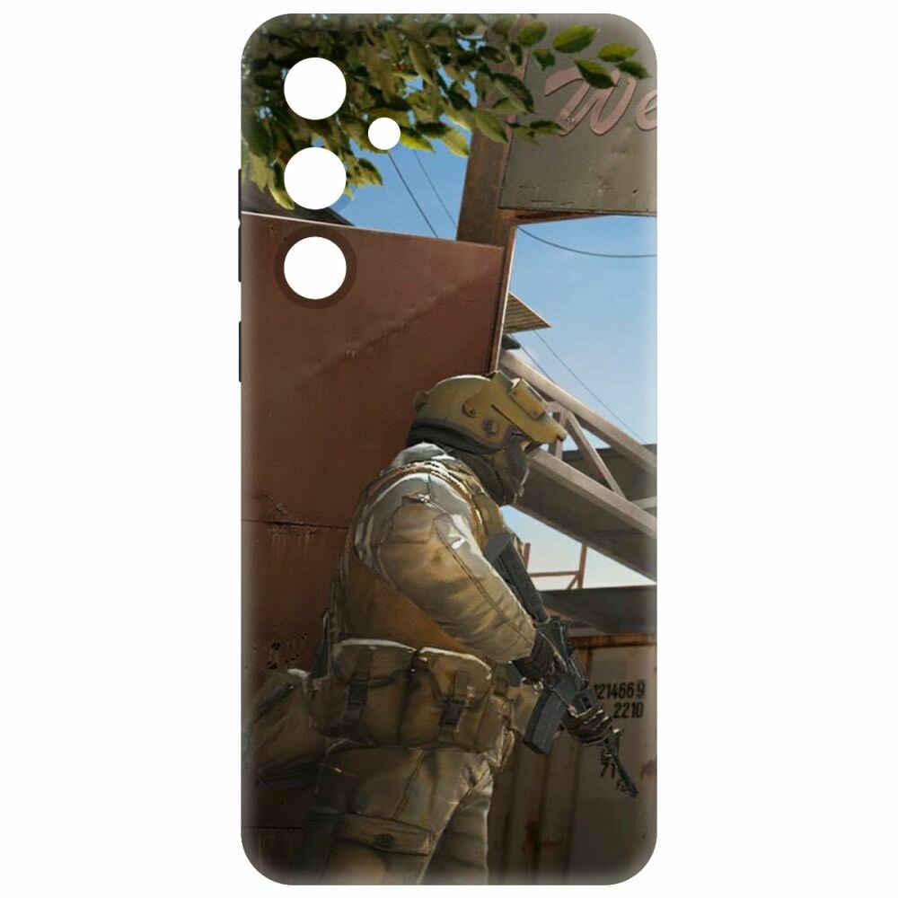 Чехол-накладка Krutoff Soft Case Cтандофф 2 (Standoff 2) - Rust для Samsung Galaxy A55 5G (A556) черный