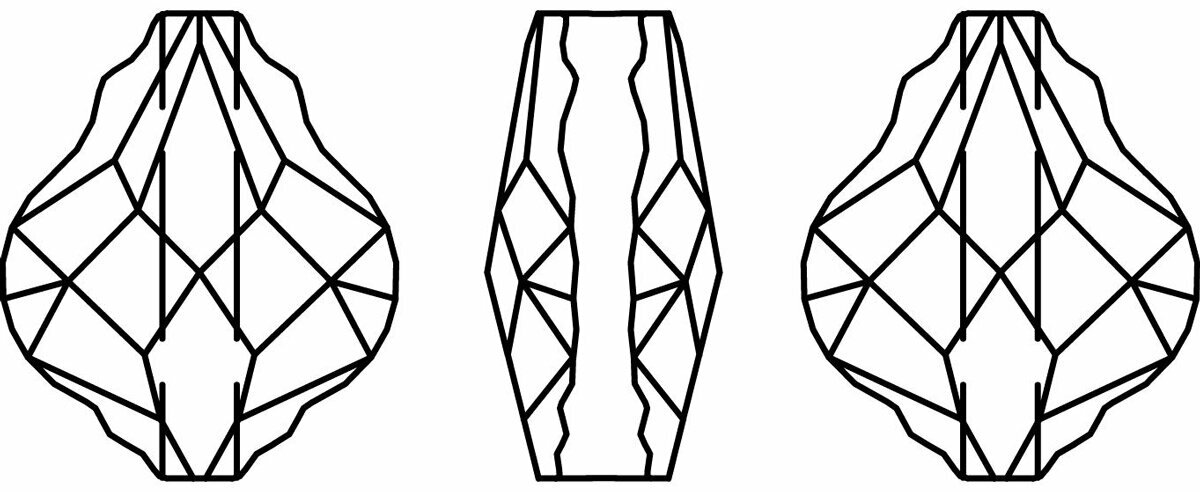 Бусина стеклянная 5058-OI25 цветн. 14 мм в пакете кристалл цвет изумруд (emerald 205)