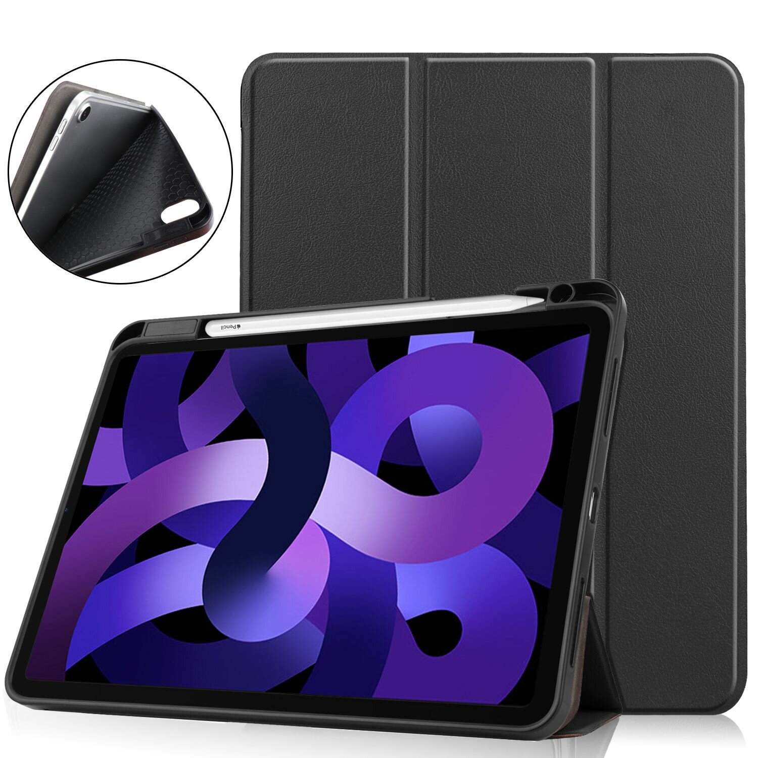 Чехол для iPad Air 11" (2024-2025) / Air 4-5 (A2588 A2589 A2591 A2316 A2324 A2325 A2072) черный TPU