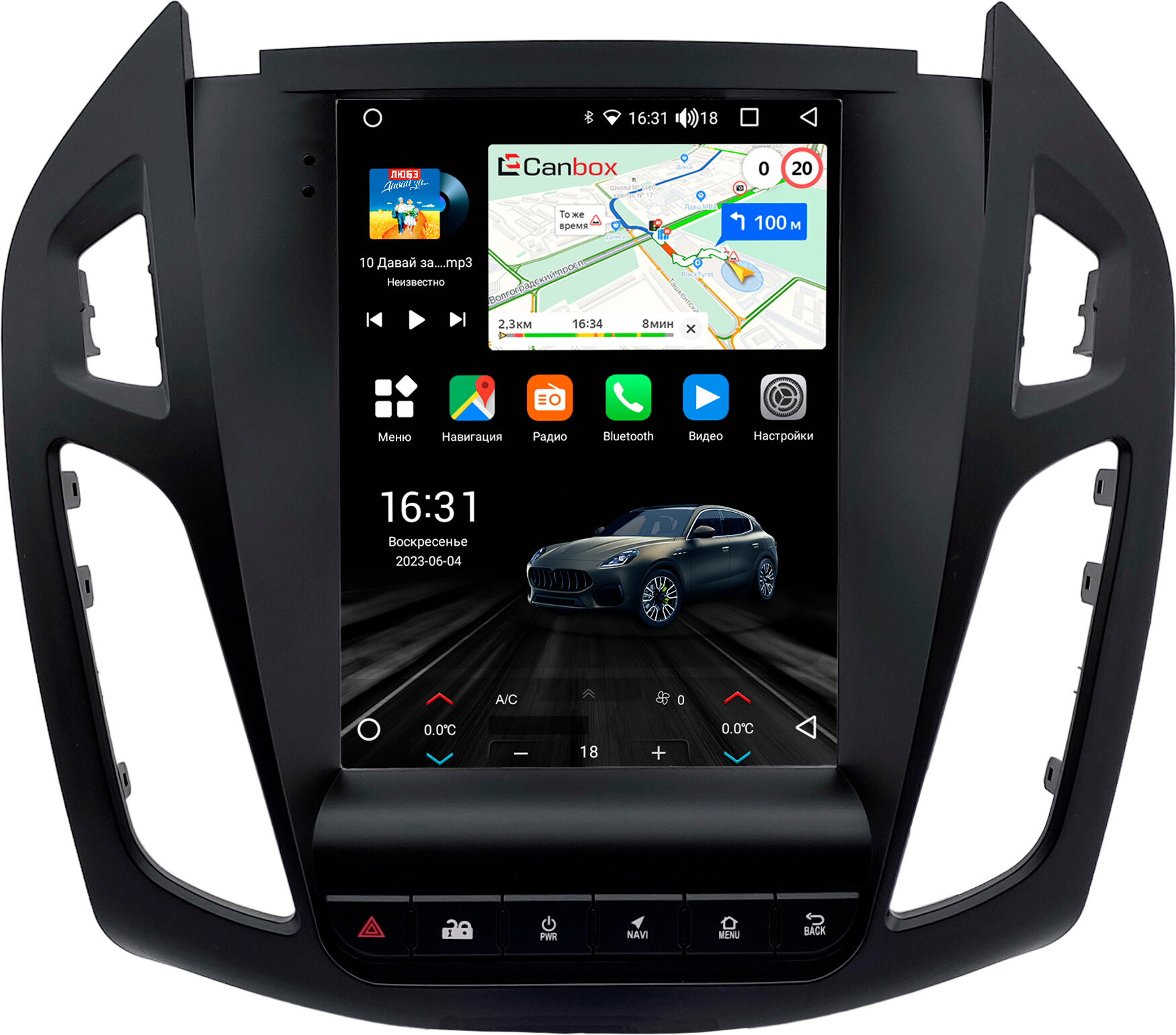 Штатная магнитола Ford Tourneo Custom, Transit Custom (2012-2023) Canbox M-Line (Tesla) 9.7" 4/64 5622-1312-183 Android 10 (4G-SIM, DSP, QLed)