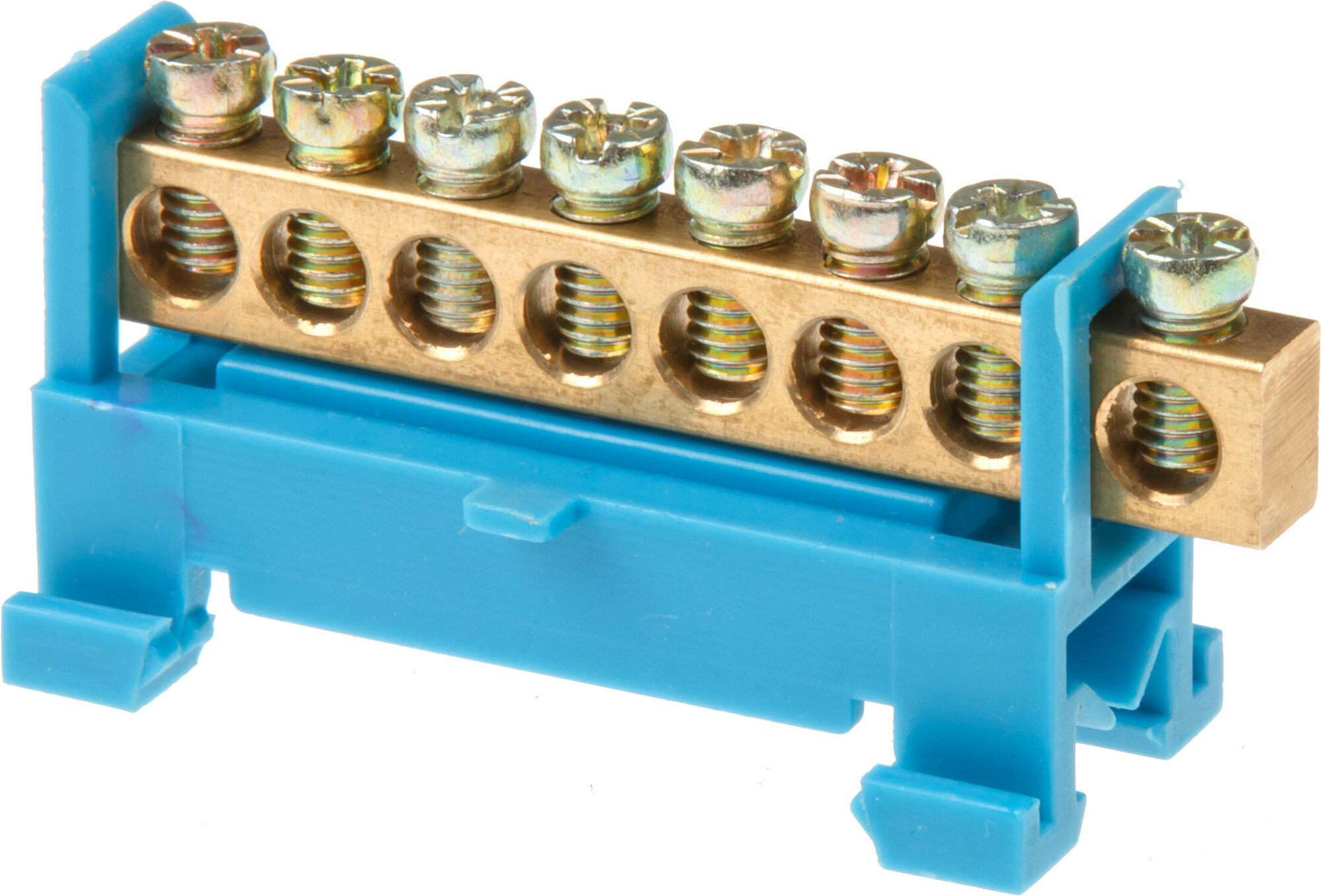 Шина N нулевая с изолятором на DIN-рейку 6х9мм 8 групп малая стойка юпитер (JP7208-01)