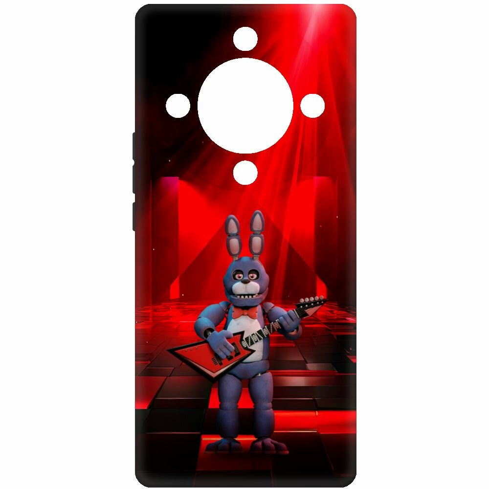 Чехол-накладка Krutoff Soft Case фнаф (FNAF) - Бонни с гитарой для Honor X9a черный