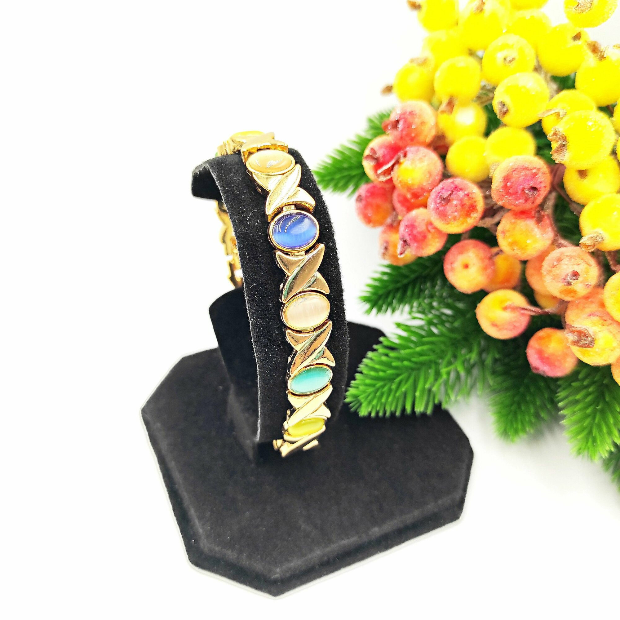 Браслет, искусственный камень