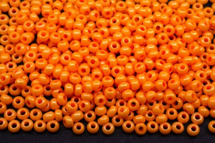 Бисер чешский PRECIOSA круглый 10/0 16389 оранжевый, 5 грамм