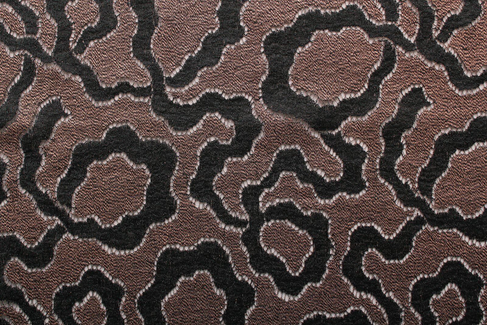 Ткань Кружево Solstiss серо-розово-бежевое, ш86см, 0,5 м