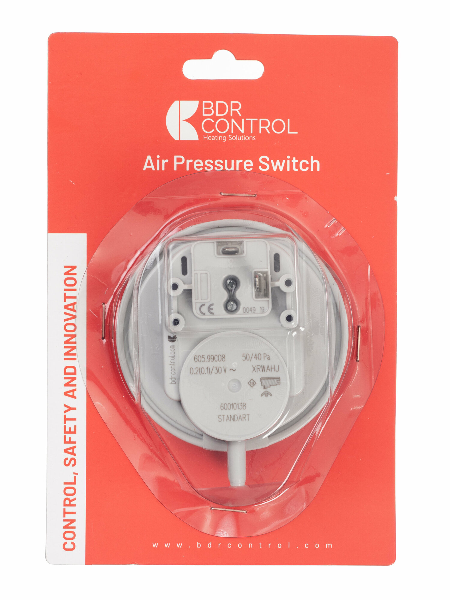 Реле давления воздуха (прессостат) BDR Control 50/40PA для котлов Bugatti, Kentatsu. H3101091294010