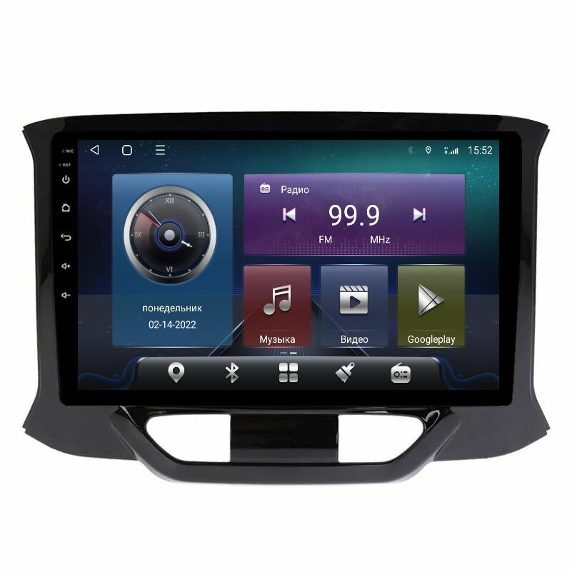 Магнитола CRS-300 подходит для Lada XRay подходит для Lada X-Ray с Android 14 с Процессор 8 ядер - Память 6+128Gb - Carplay - DSP 36 полос - 4G(Sim)