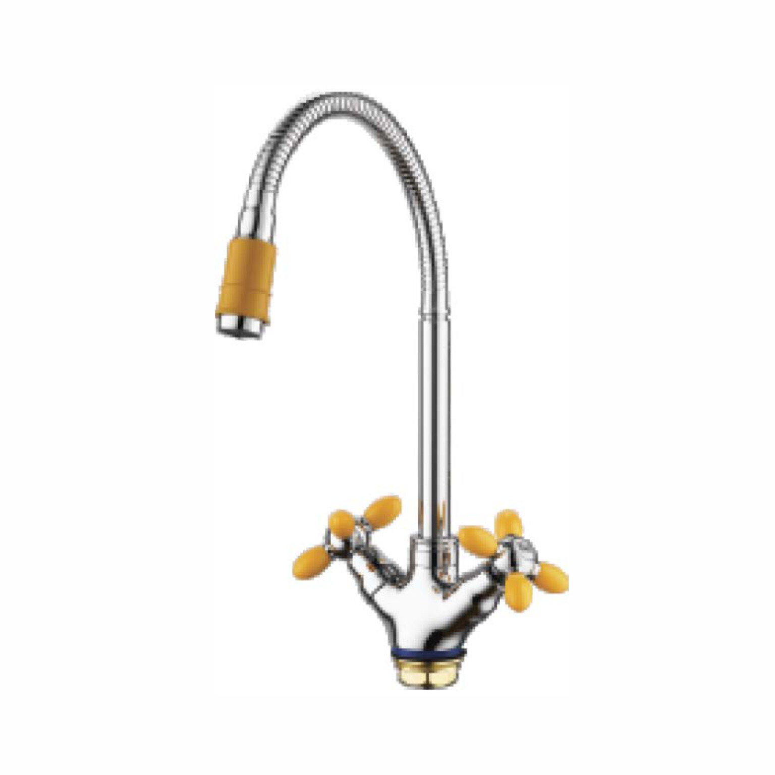 Смеситель для кухни хром, желтый FASHUN A43127-9