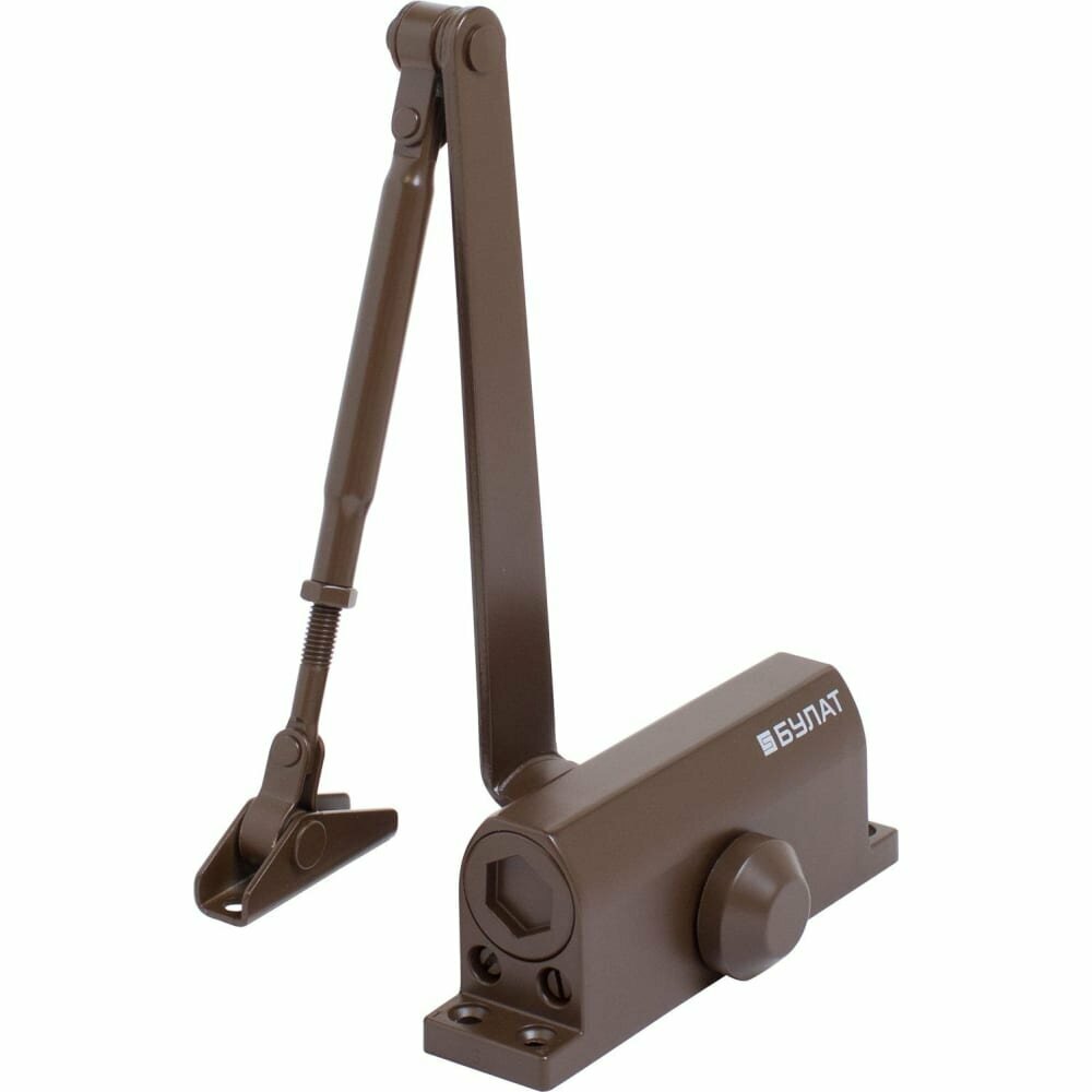 Дверной доводчик булат ULTIMATE ДД-60 A-C 25-80 кг, коричневый, морозостойкий 14919