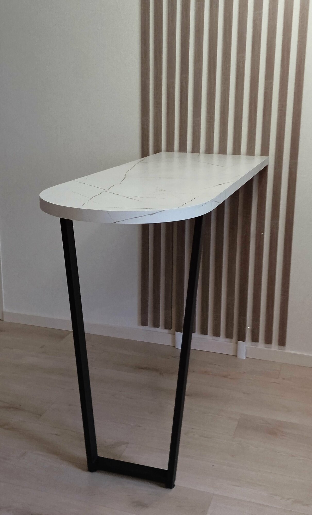 Барная стойка Лофт-14Ч Белый каспий, 150х50