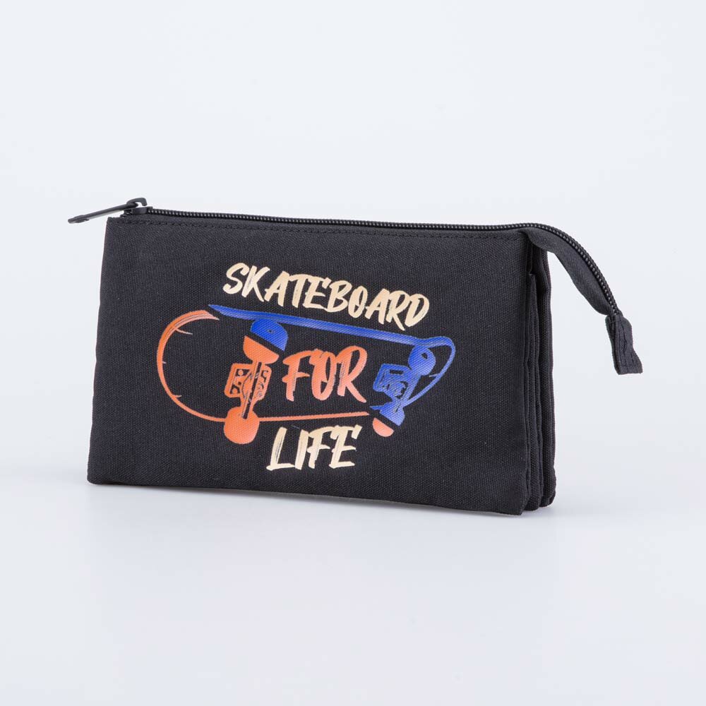 Пенал школьный черный котофей 06705015-22 размер дл. 22 см.