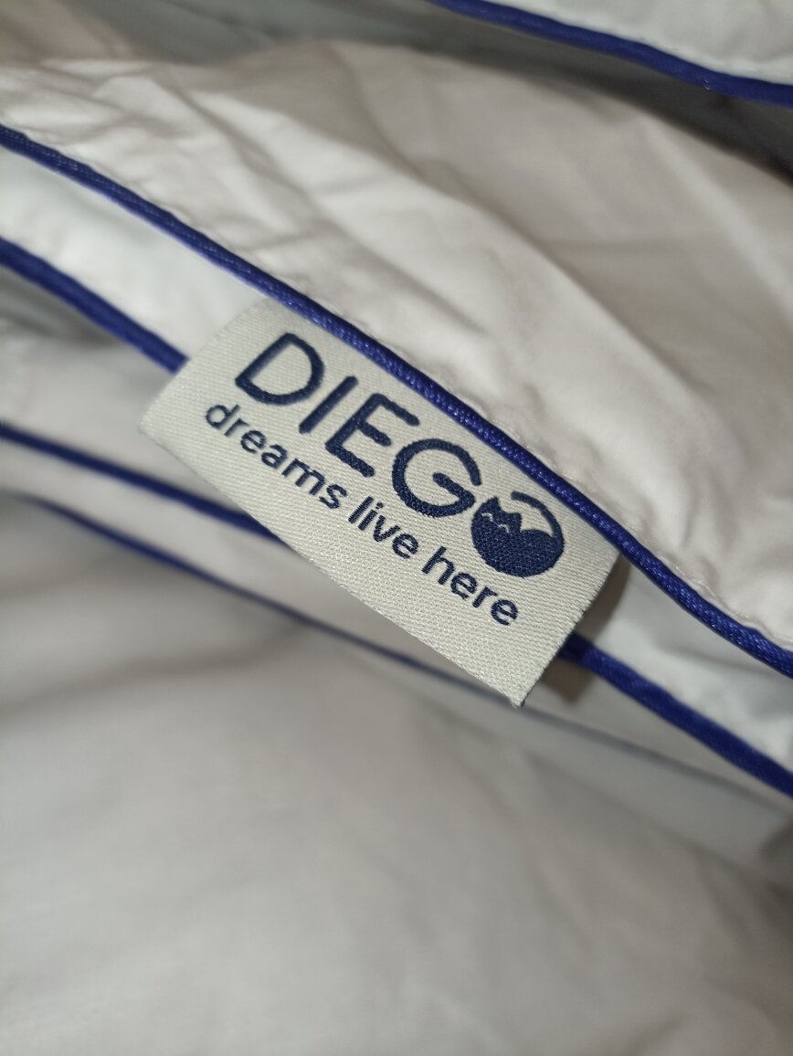 Одеяло евро 200*220 всесезонное теплое пышное чехол хлопок пух перо гусь Safisa от Diego