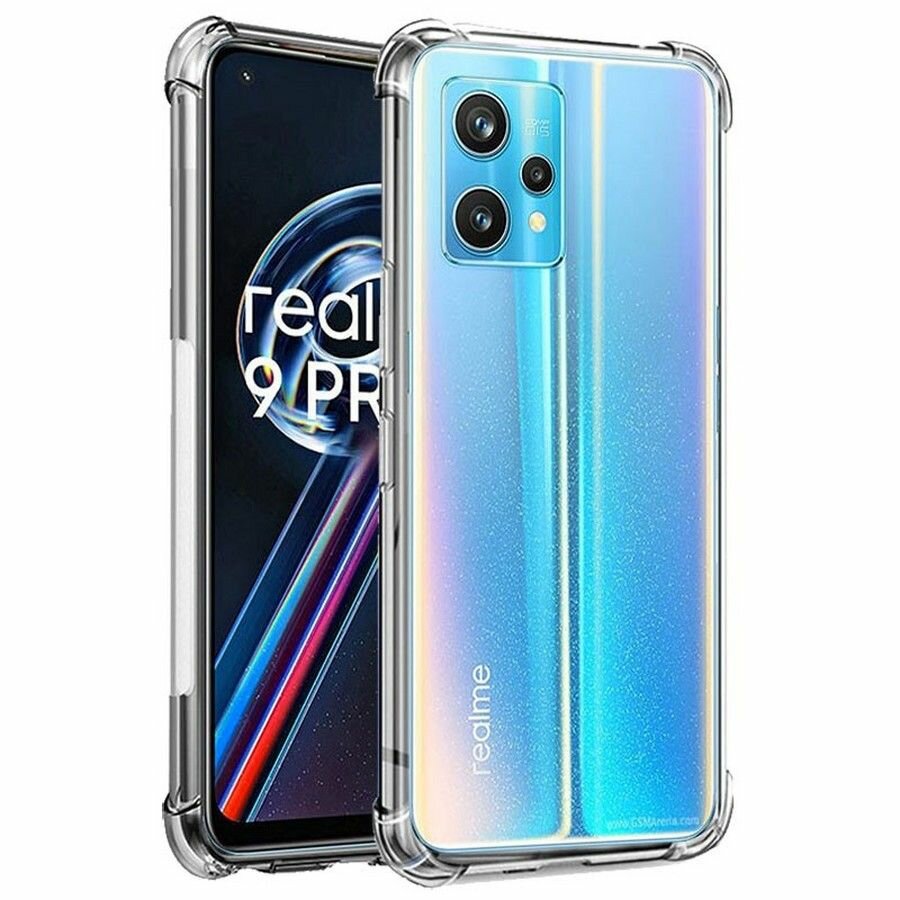 Силиконовая накладка для Realme 9 pro 5G с усиленными бортами прозрачный