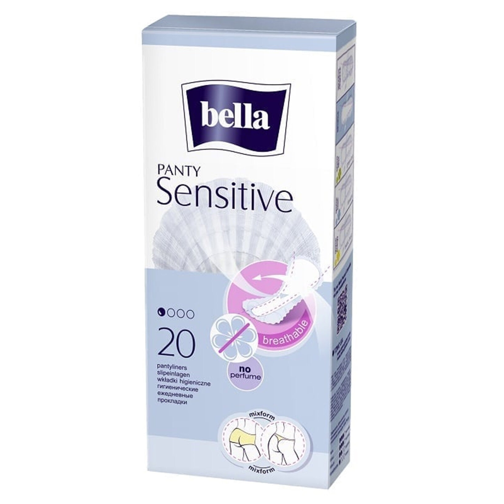 Прокладки гигиенические ежедневные Bella Panty Sensitive, 1 капля из 4, 20шт