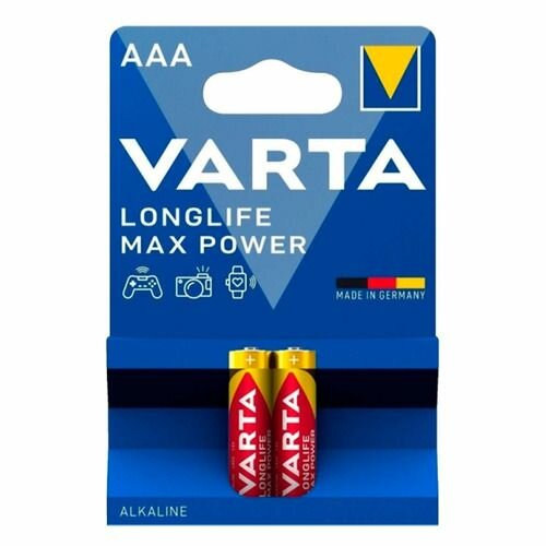 AAA Батарейка VARTA LongLife Max Power LR03 Alkaline, 2 шт.
