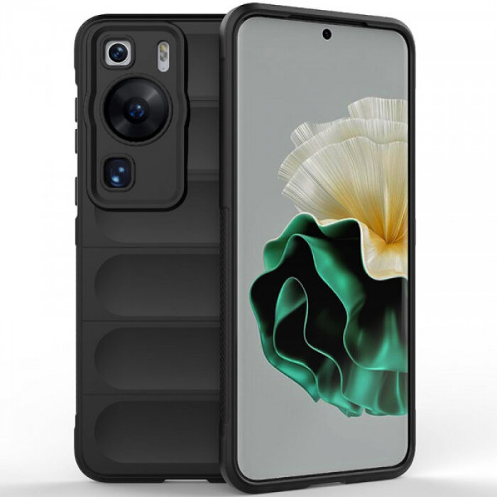 Flex Silicone Противоударный чехол для Huawei P60 / P60 Pro с защитой камеры и микрофиброй