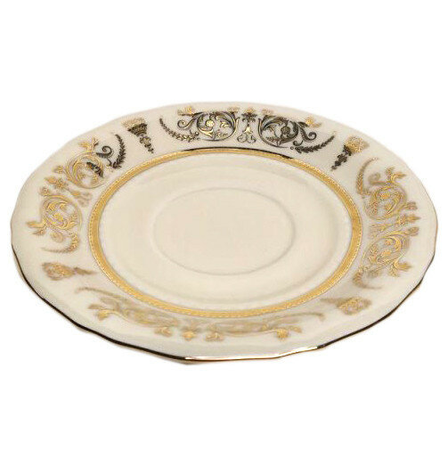 Блюдце 15,5 см 1 шт Leander "Соната /Золотая элегантность /СК" / 301494