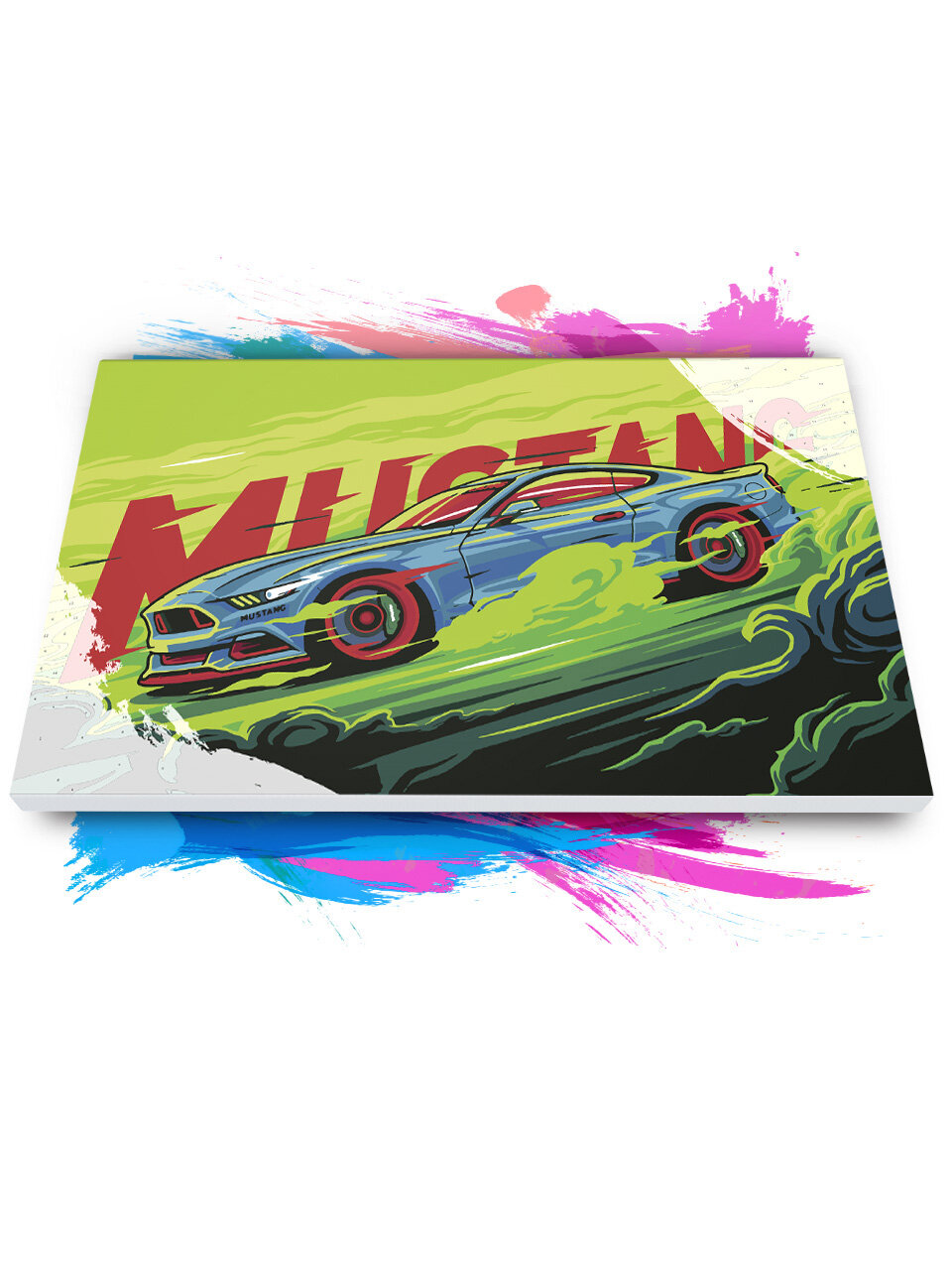 Картина по номерам на холсте Mustang GT500, 100 х 150 см