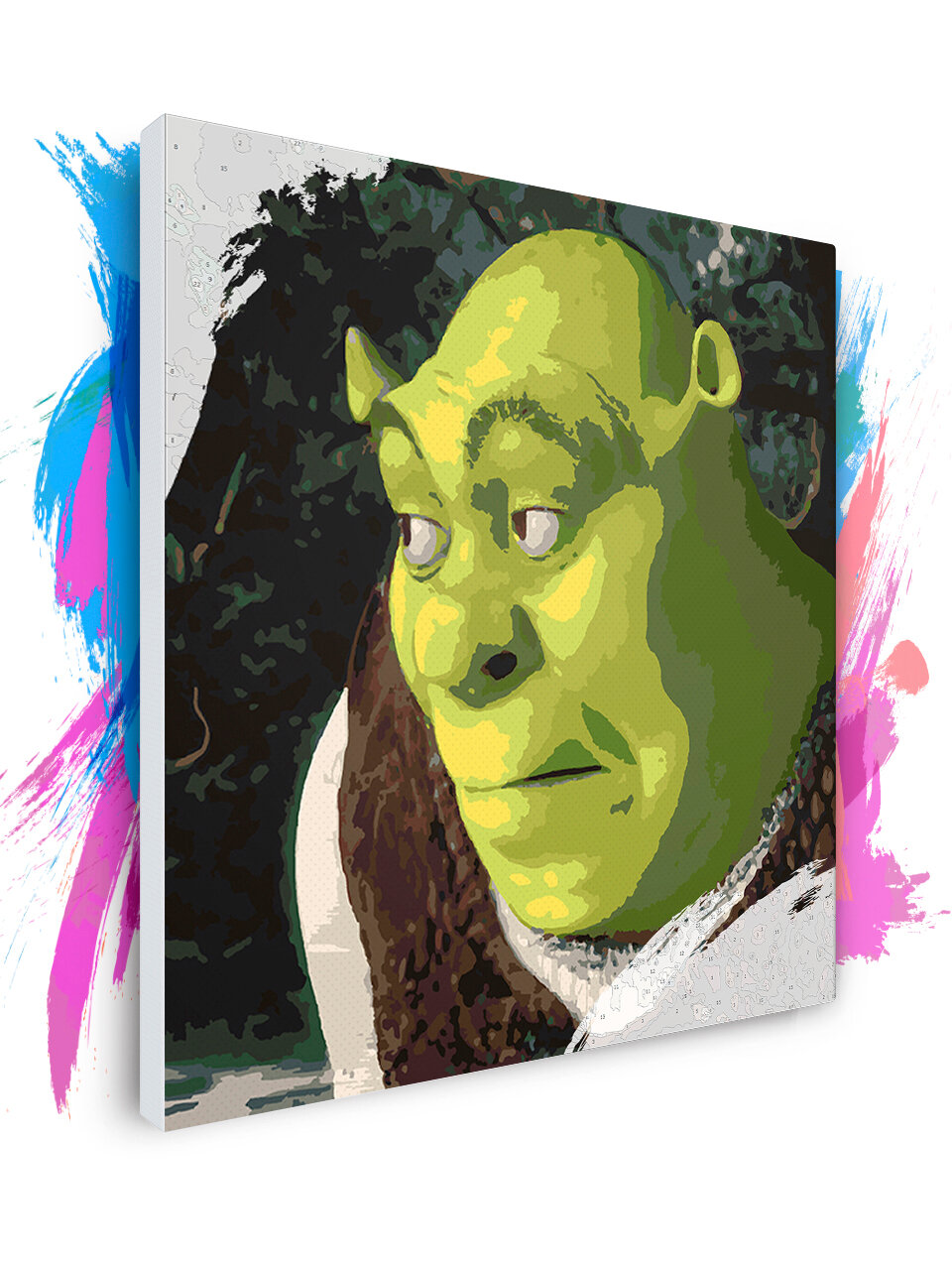 Картина по номерам на холсте Шрек Мем, 40 х 40 см