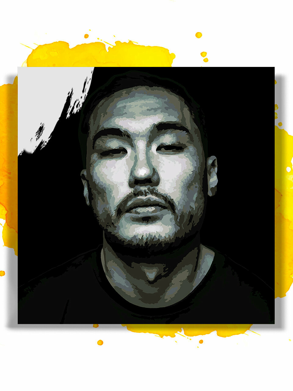 Картина по номерам на холсте Скриптонит ЧБ, 40 х 40 см