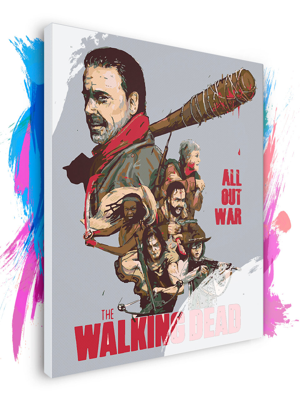 Картина по номерам на холсте Ходячие мертвецы - Арт, 40 х 50 см