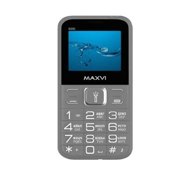 Мобильный телефон Maxvi B200 Серый 2 sim 2 GSM 1400 mAh