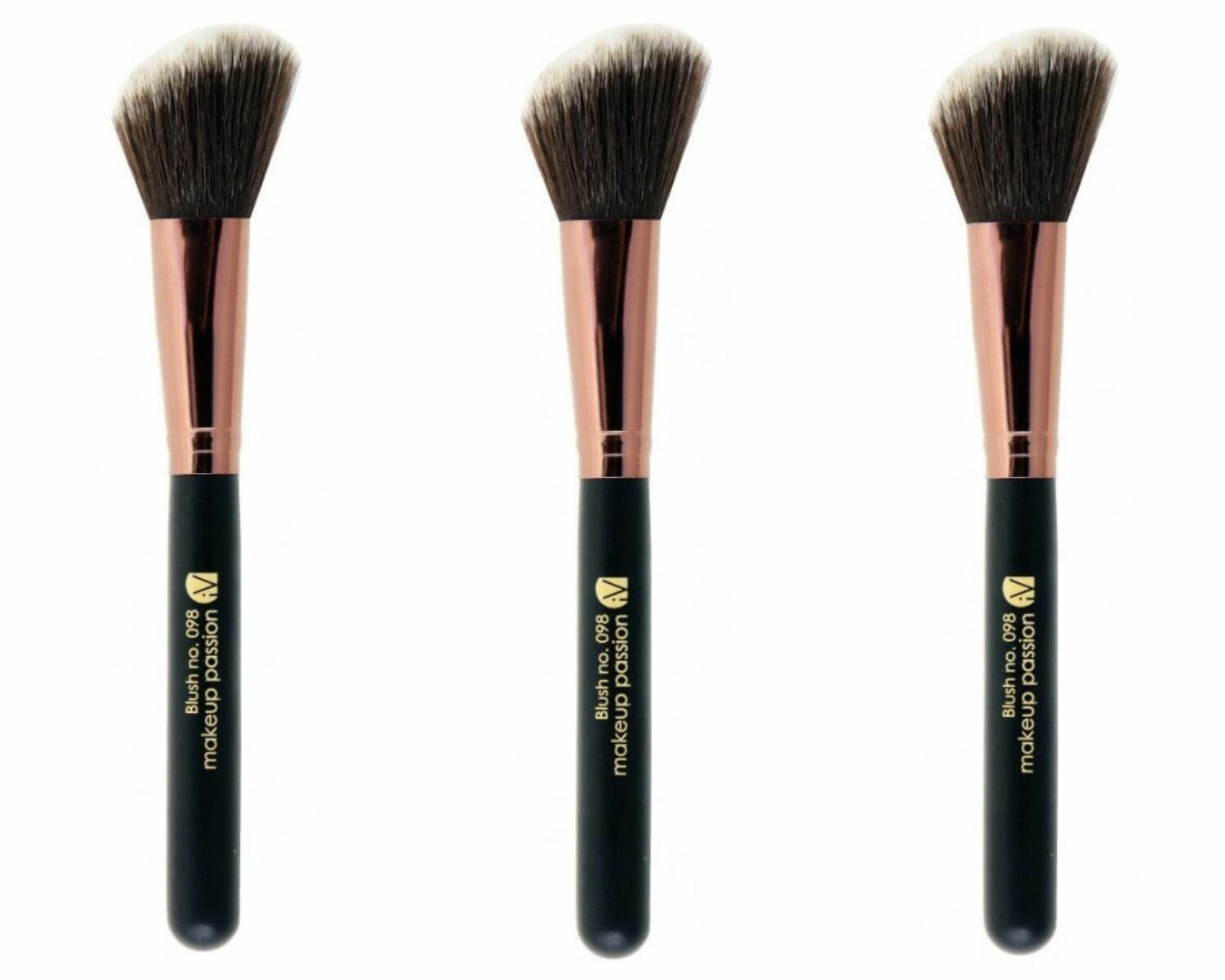 Inter-Vion Кисть для румян в футляре, 3 шт