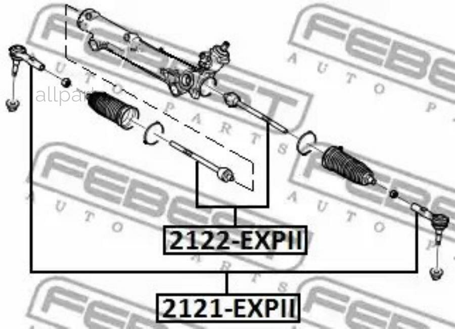 FEBEST 2122EXPII тяга рулевая!\ Ford Explorer U251 06-10