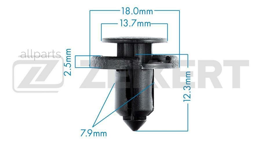 ZEKKERT BE-1755 Клипса крепёжная Nissan Toyota (миним. кол-во заказа 10 шт)