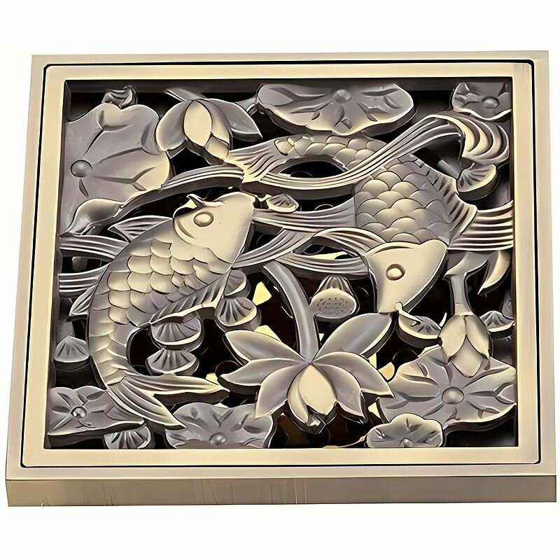 Трап душевой с решеткой Бронза рыбки GAPPO G81002-4