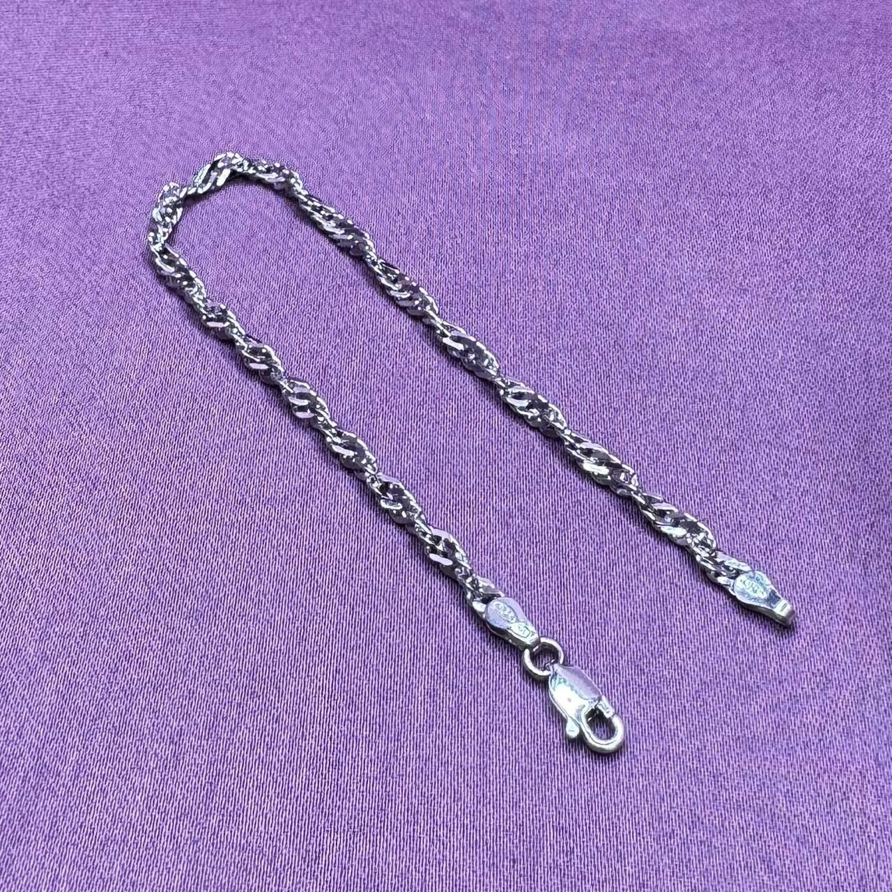 Браслет, серебро, 925 проба, родирование