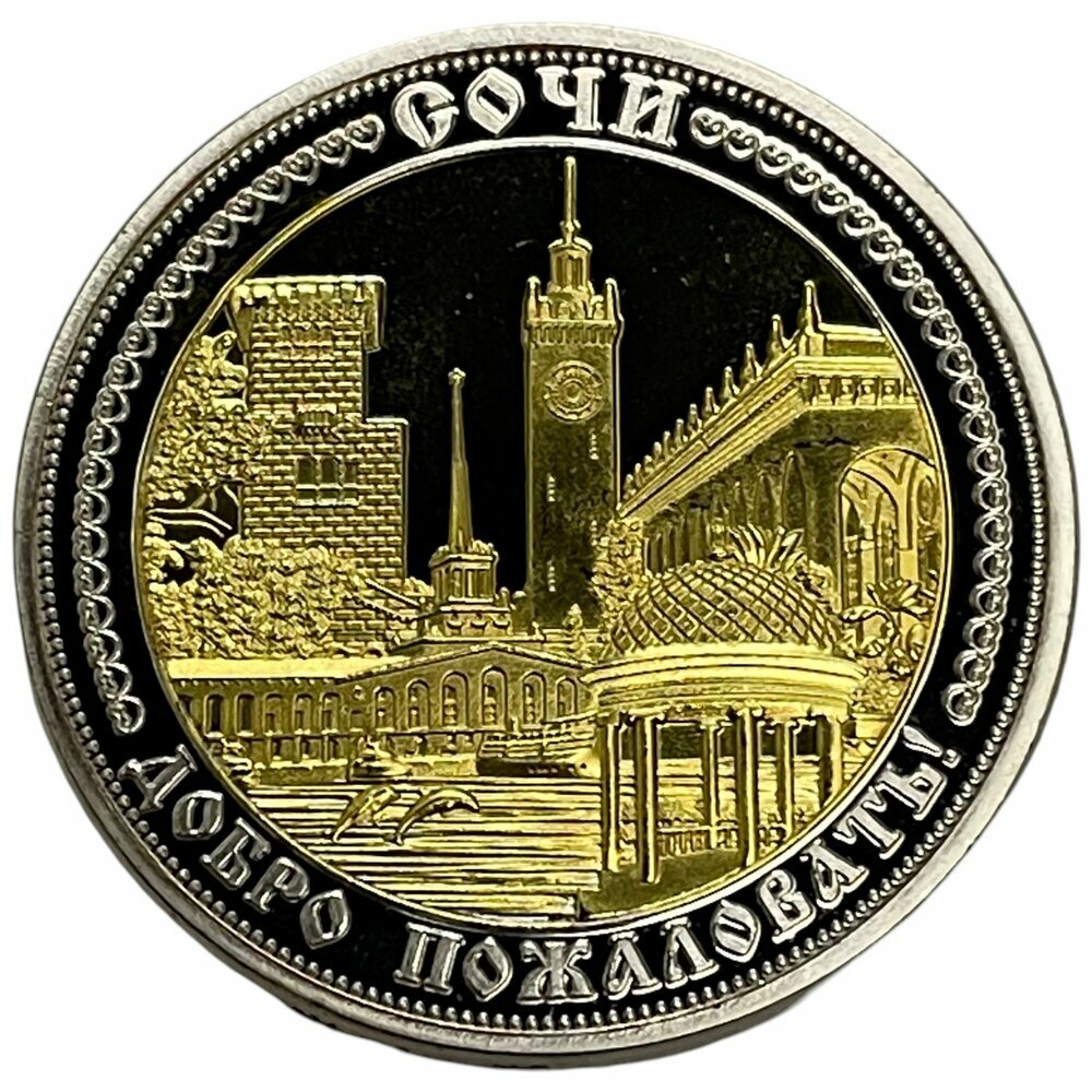 Россия, медаль "Сочи Добро пожаловать. Черное море" 2001-2010 гг. (в блистере)