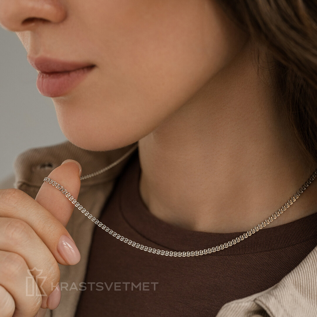 Цепь серебро, 925 проба, родирование