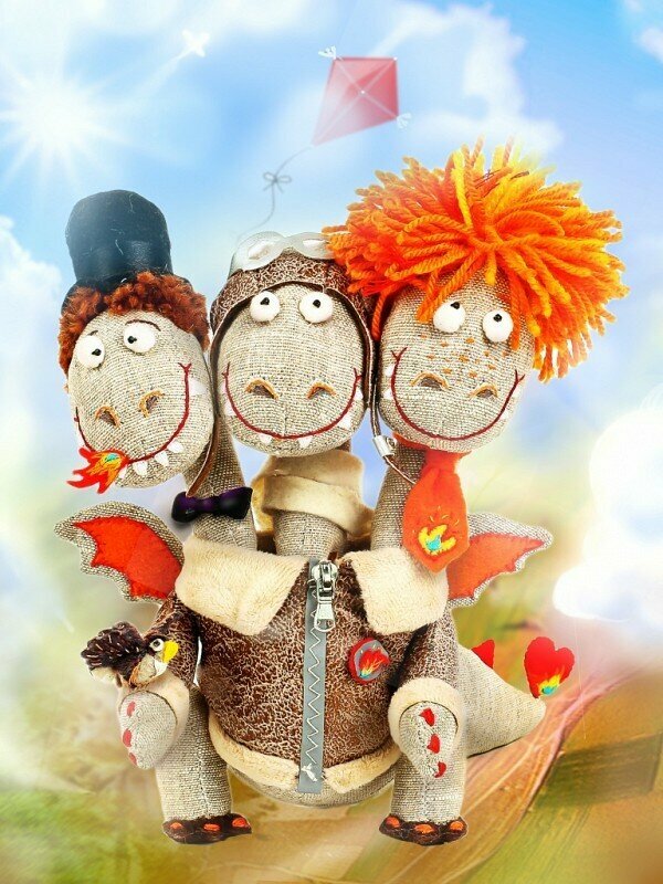 Набор для шитья Перловка #ПЛДК-1469 Змей Горыныч, 21.5 см