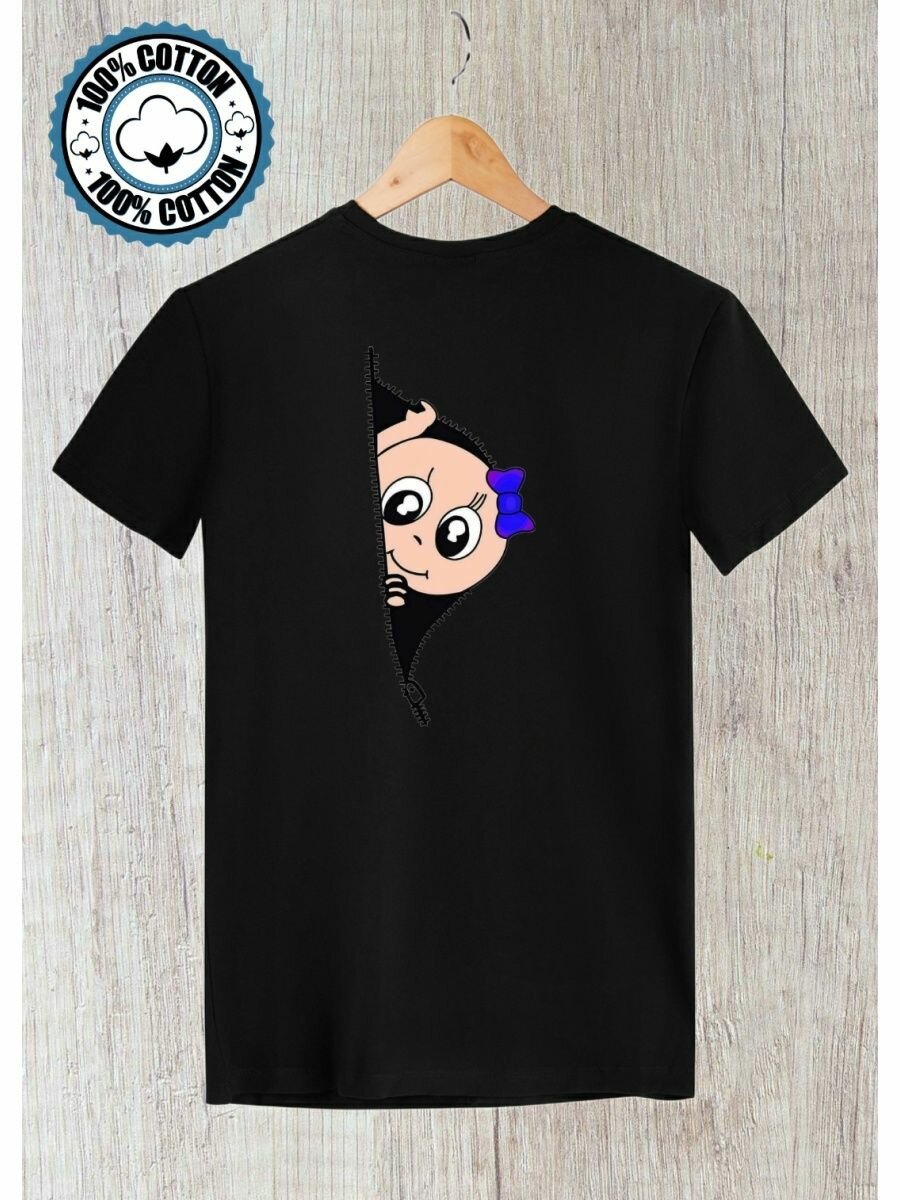 Футболка baby новорожденный малыш с синим бантом