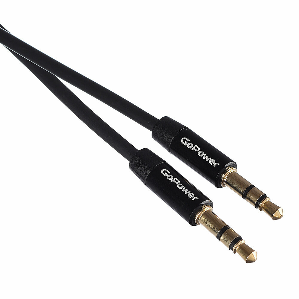 Кабель AUX 3.5мм (m)- 3.5мм (m), 1.5м, GoPower 00-00027479