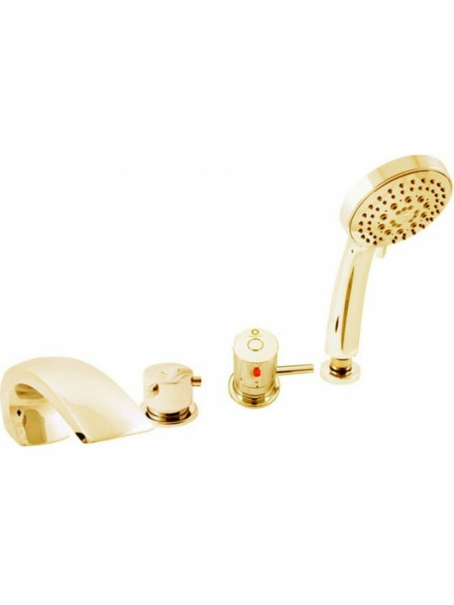 Смеситель термостатический на борт ванны, цвет золотистый, RAV SLEZAK, DT272.5PZ