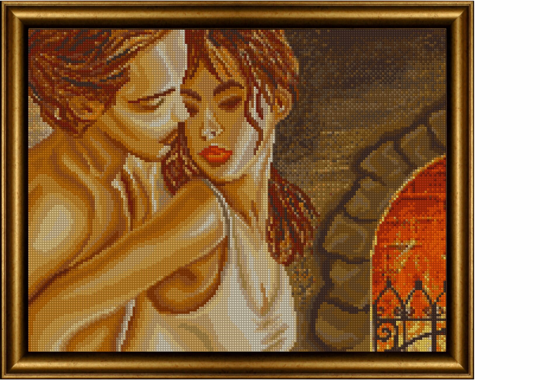 Алмазная мозаика "А может это любовь" на подрамнике, 40х50 см, люди М-1020