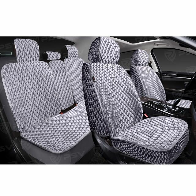 Комплект накидок на весь салон 5D Xolodok PLUS, материал холодок, цвет серый