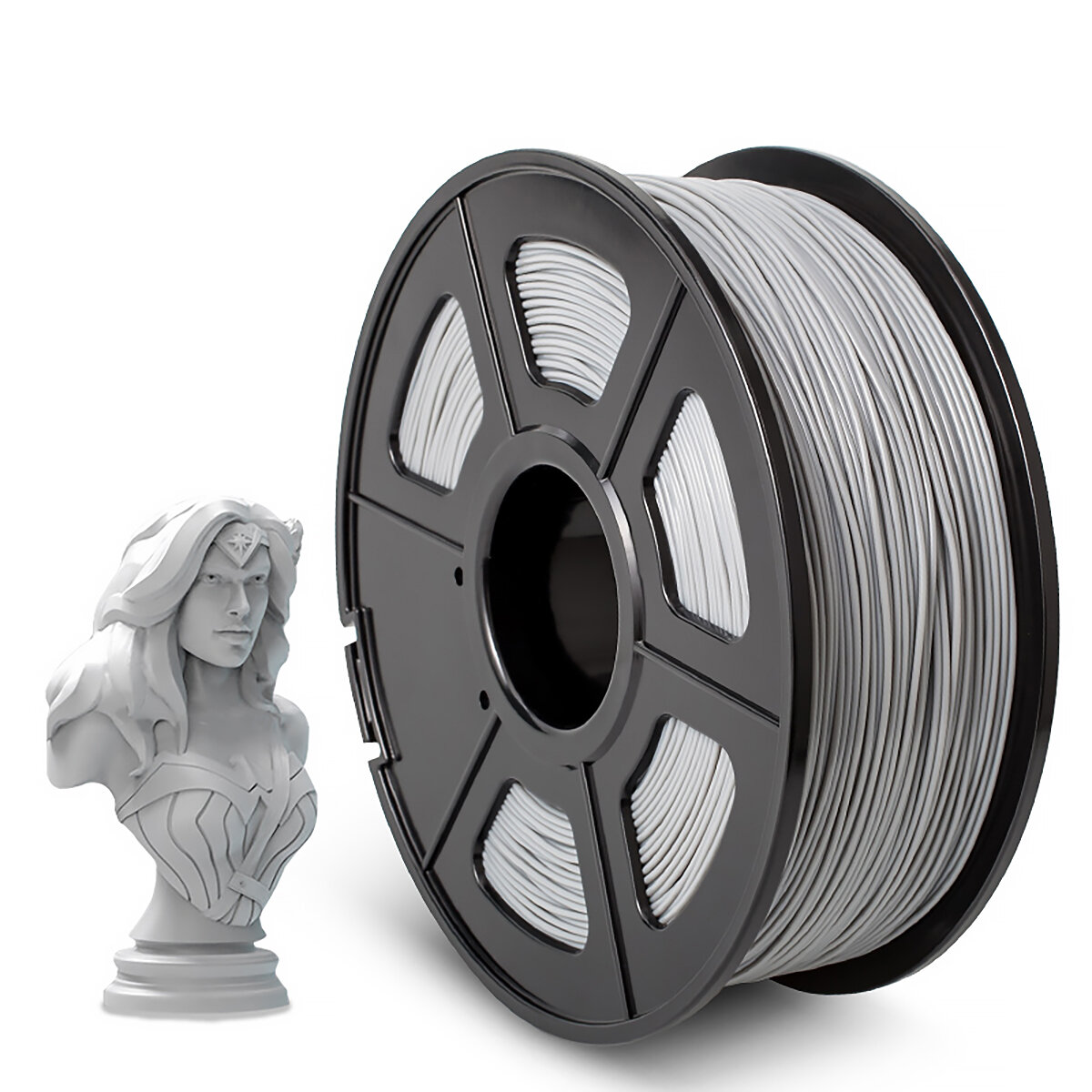 Филамент NV Print ABS Grey серый для 3D печати диаметр 1.75мм длина 330 метров масса 1 кг (NV-3D-ABS-GREY)