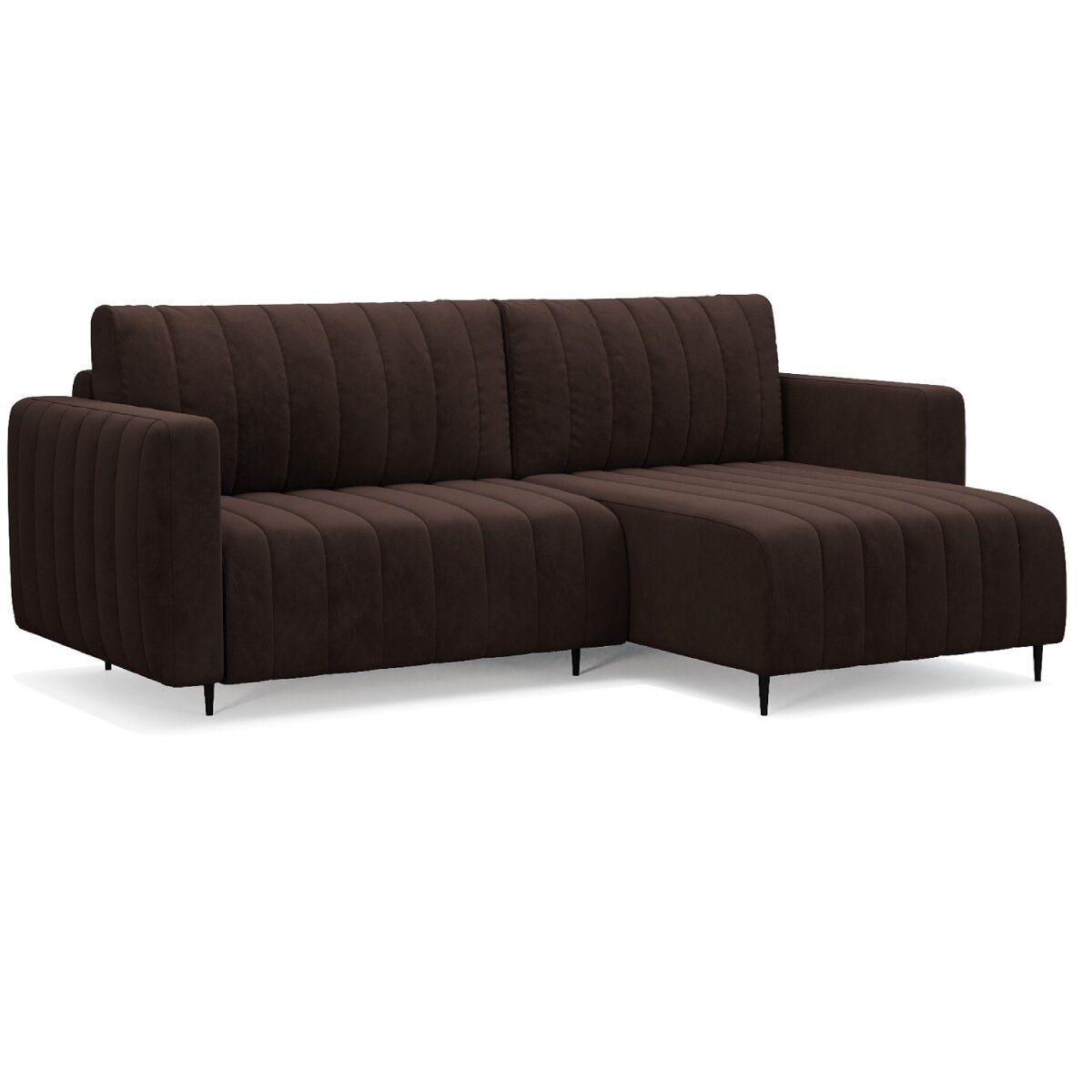 Угловой диван Сток Диванов Токио Chocolate коричневый, механизм пантограф